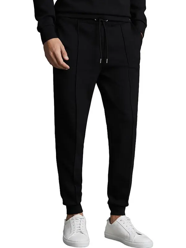 REISS Premier Interlock Drawstring Pants - Navy Blue
