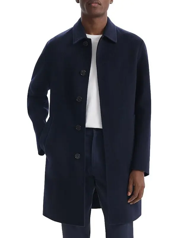 Theory Car Coat In Luxe New Divide - Baltic