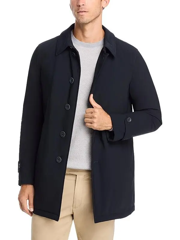 Herno Bi Stretch Car Coat - Navy