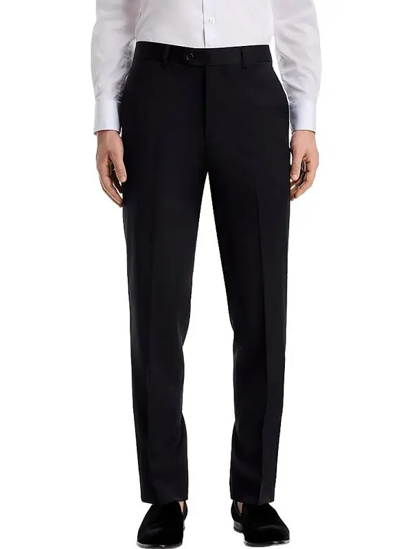 Bloomingdale'S Performance Wool Regular Fit Dress Pants - Black