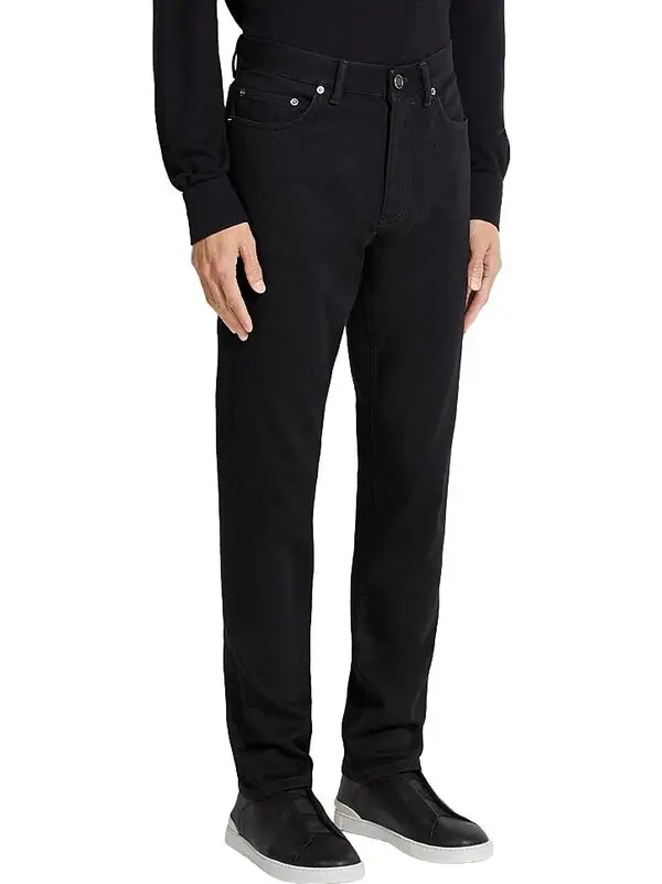 Zegna Stretch Cotton Jeans - Black