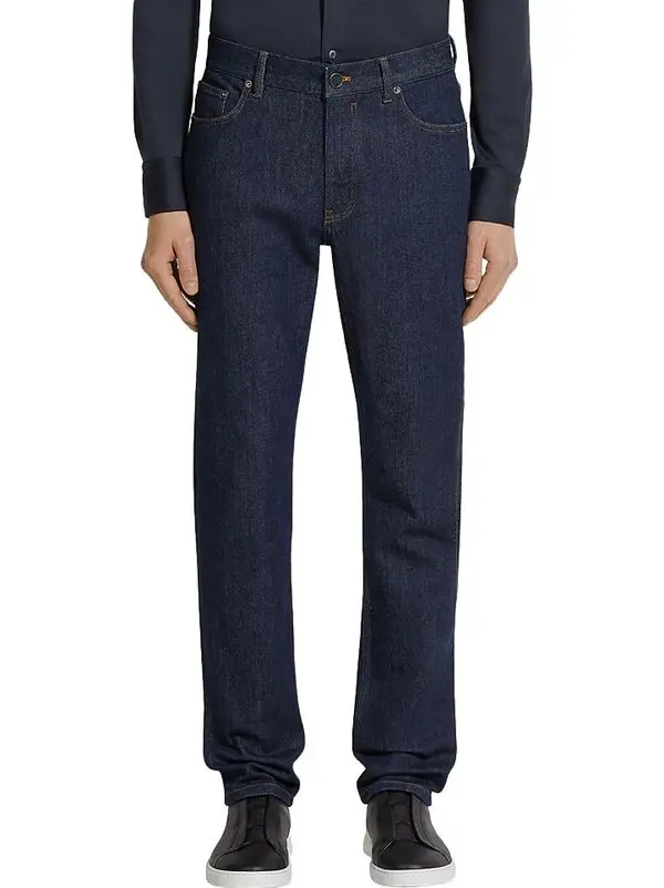 Zegna Stretch Cotton Jeans - Dark Blue