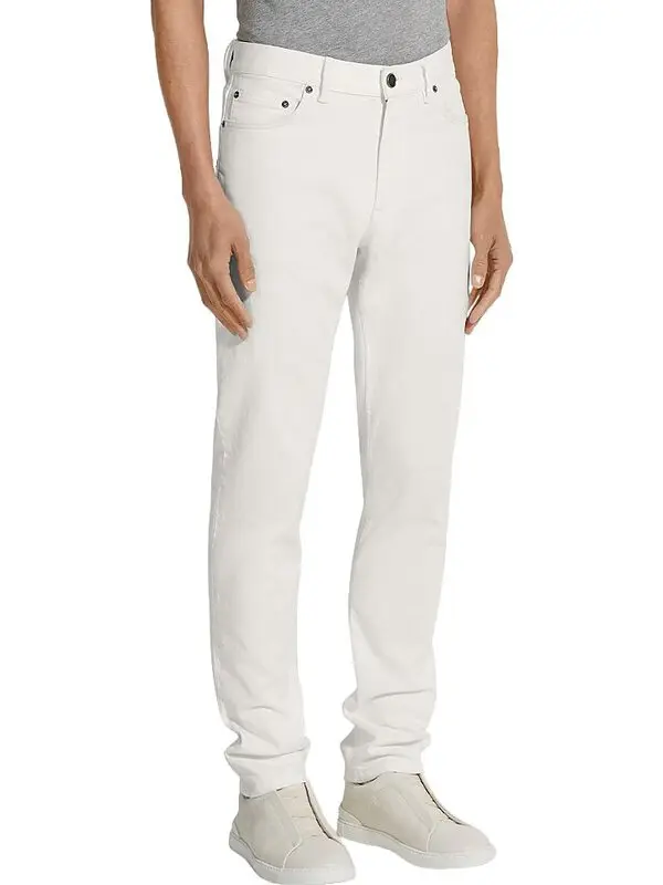 Zegna Stretch Cotton Jeans - White