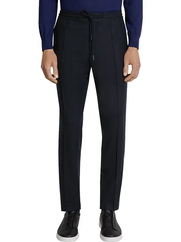 Zegna Drawstring Jogger Pants - Navy Blue