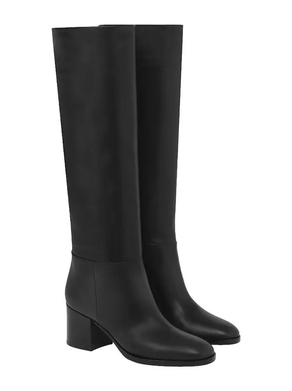 GIANVITO ROSSI Santiago 60 Boots - Black Calf Leather