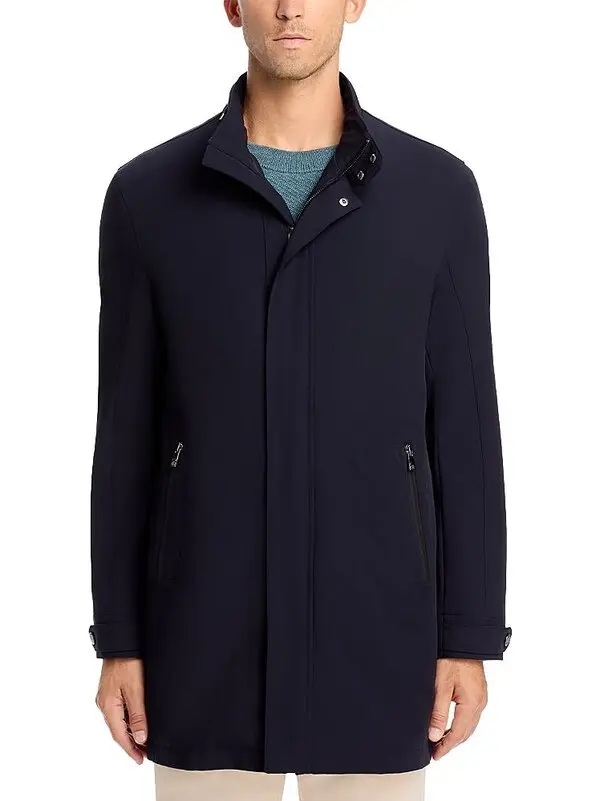 Corneliani Nylon Rain Coat With Removable Liner - Navy