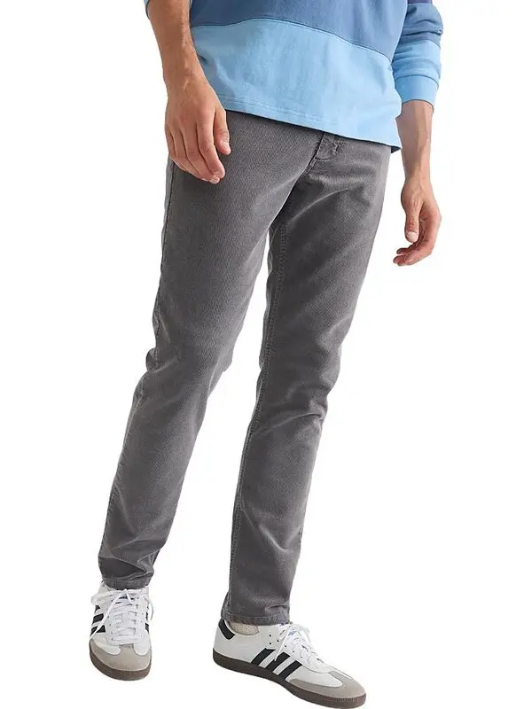Marine Layer Slim Fit Corduroy Trousers - Mid Grey