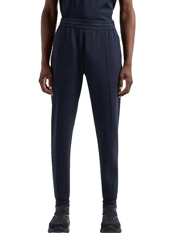 Emporio Armani Travel Essentials Double Jersey Regular Fit Joggers - Solid Blue