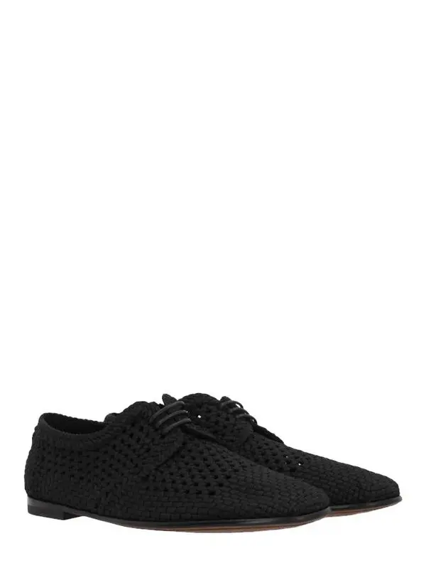 Dolce & Gabbana Woven Derby Shoes - Black