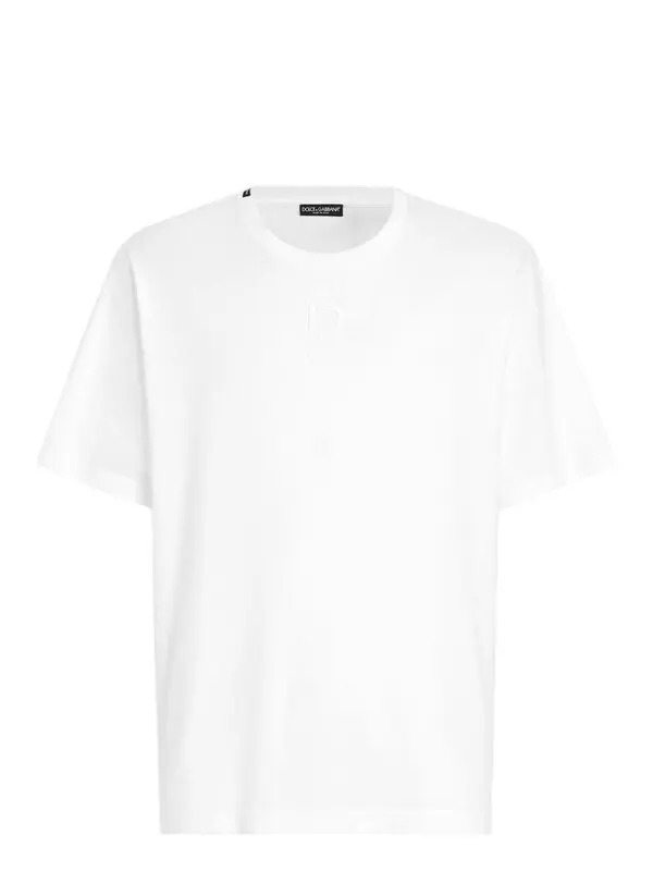 Dolce & Gabbana Cotton T-shirt With Logo Embroidery - White