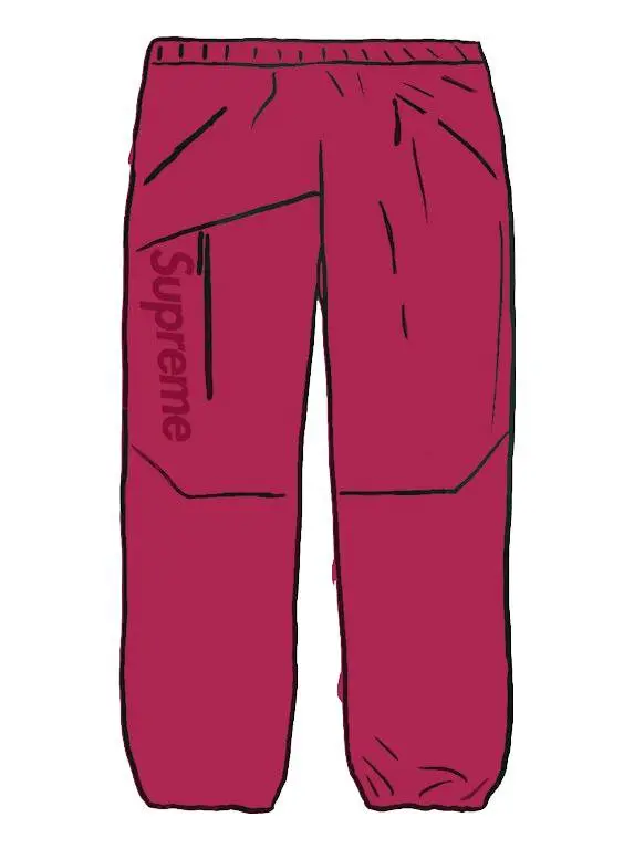 Supreme Goretex Paclite Pant - Dark Red