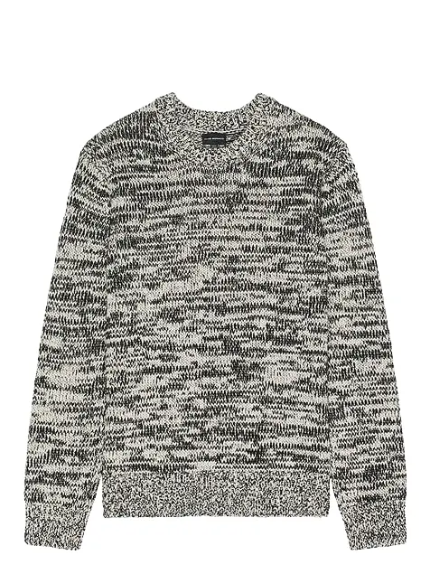 Club Monaco Marl Slub Crew Sweater - Beige Multi