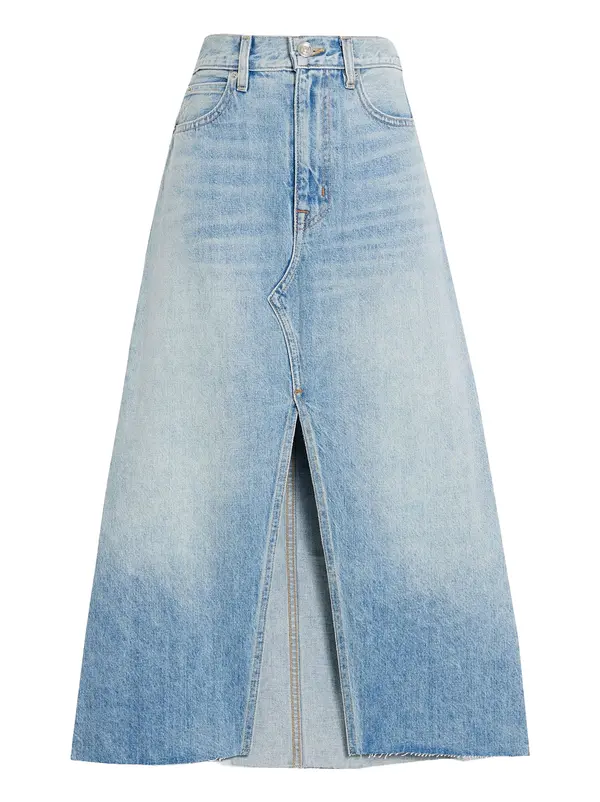 SLVRLAKE Denim Midi Skirt - Light Denim