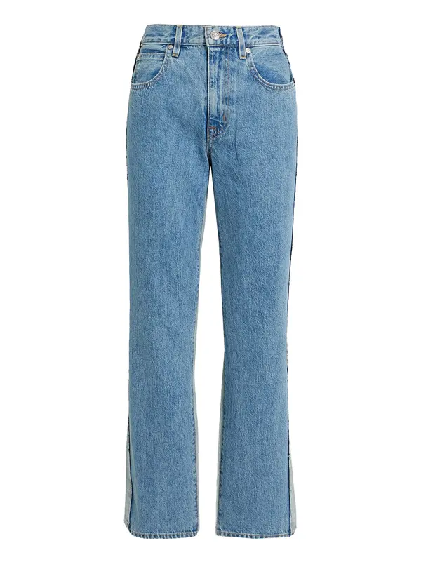 SLVRLAKE Rework London High-rise Straight-leg Jeans - Light Denim