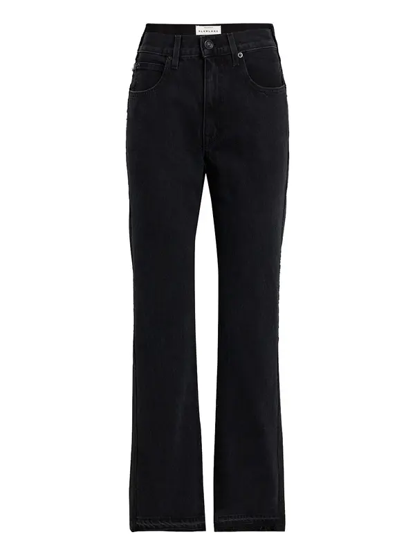 SLVRLAKE London Paneled Straight-leg Jeans - Black