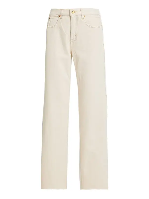 SLVRLAKE Rework Grace High-rise Wide-leg Jeans - Cream