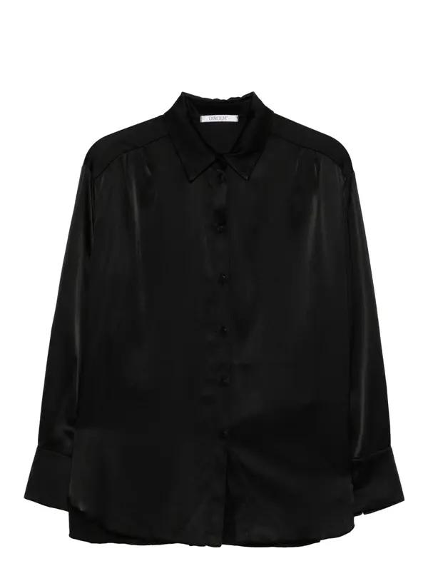 Transit Spread Collar Shirt - Black