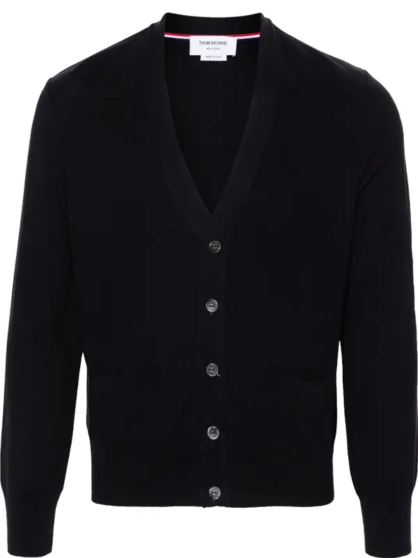 Thom Browne 4-bar Silk Cardigan - Blue