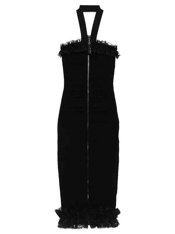 SELF-PORTRAIT X Christopher Kane Knit Midi Dress - Black