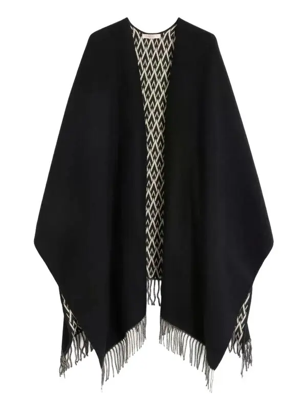 Valentino Garavani Toute La V Poncho - Black