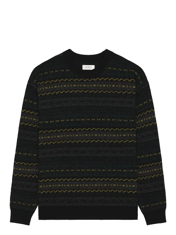 Saturdays Nyc Classic Pattern Knit Sweater - Charcoal