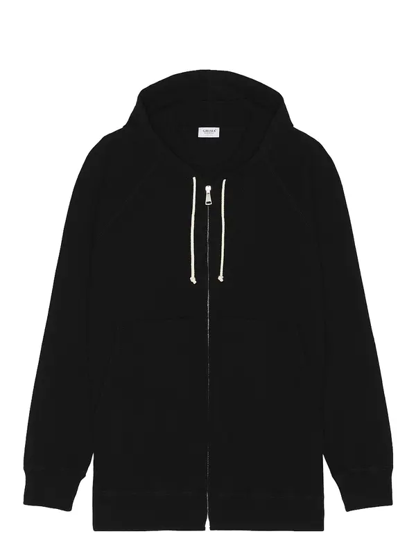 GHIAIA Full Zip Hoodie - Black