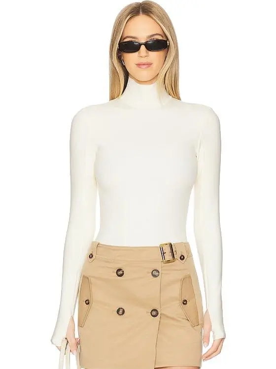 Commando Neoprene Turtleneck Bodysuit - Ivory