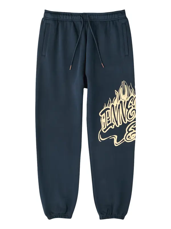 HONOR THE GIFT Entertainment Printed Cotton Sweatpants - Blue