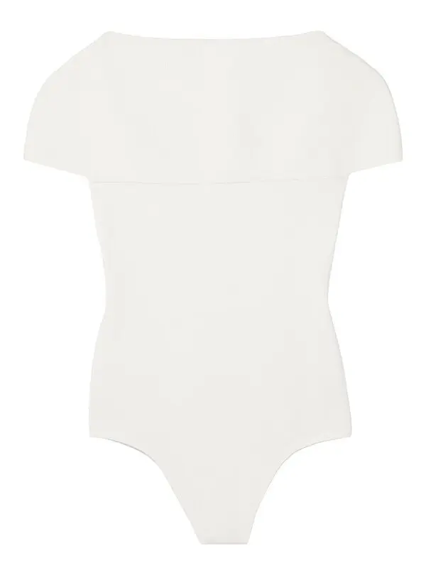 Khaite Basile Knitted Bodysuit - White