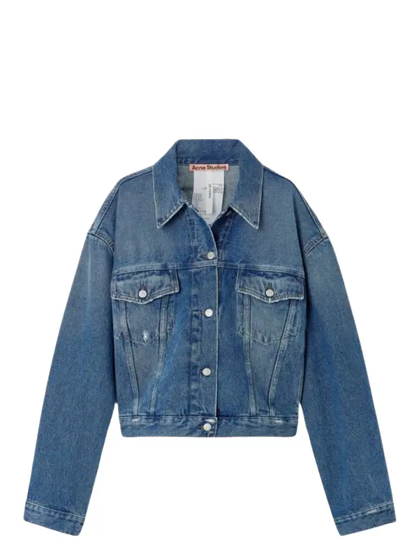 Acne Studios Distressed Denim Jacket - Blue