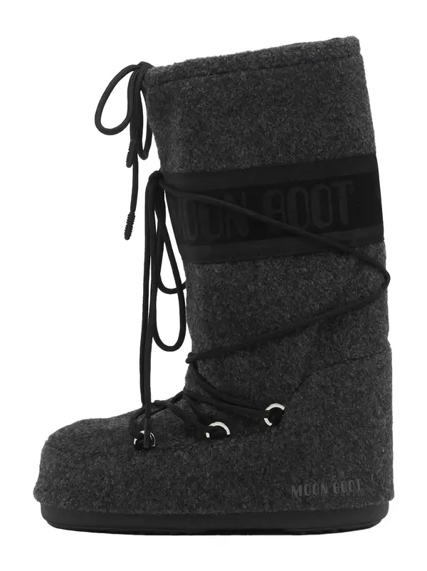 Moon Boot Icon Felt Boots - Black Melange