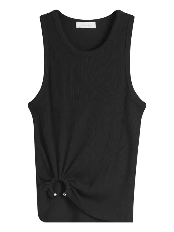Rabanne Vest With Piercing Detail - Black