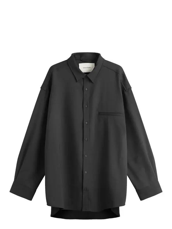 ENTIRE STUDIOS Giant Wool Shirt - Black