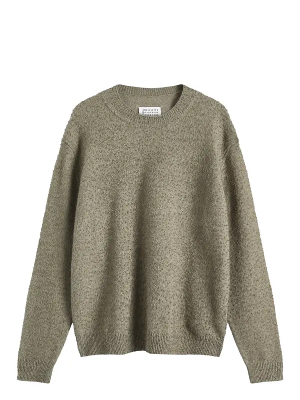 MAISON MARGIELA Wool Cotton Crewneck Knit - Sage Green