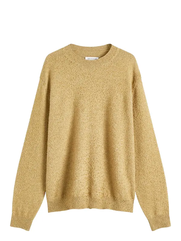 MAISON MARGIELA Wool-cotton Crewneck Knit - Light Green
