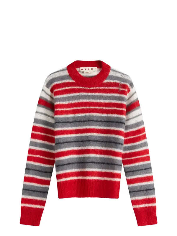 Marni Striped Sweatshirt - Neutral Grey