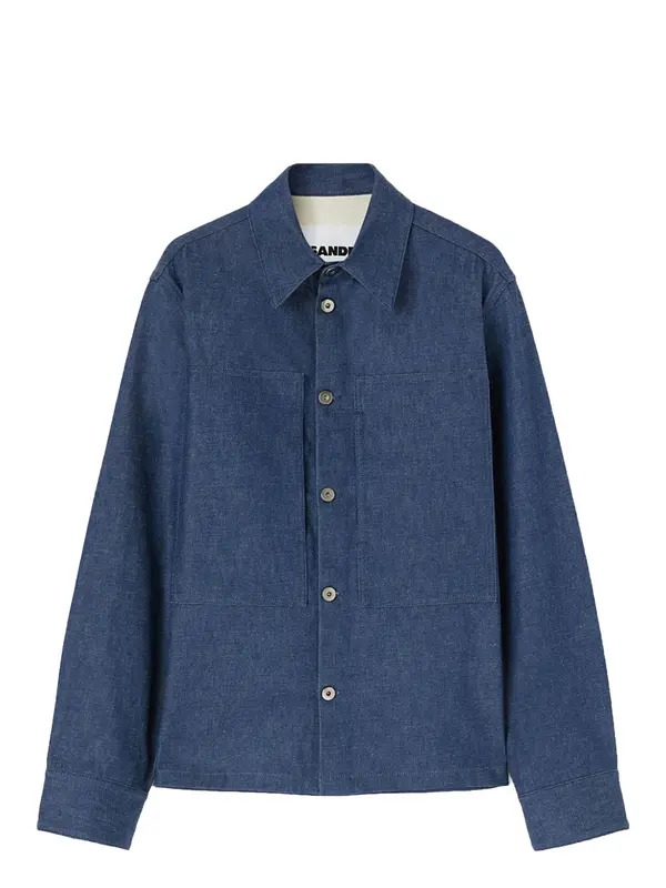 JIL SANDER Cotton Denim Overshirt - Blue