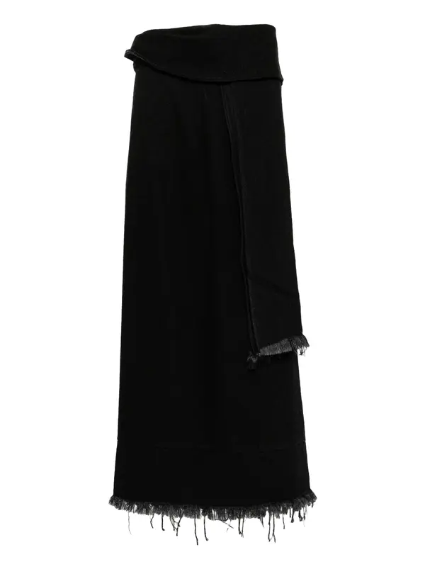 SANKUANZ Fringe Skirt - Black