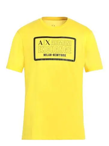 Armani Exchange T-shirt Bright Size Cotton - Yellow