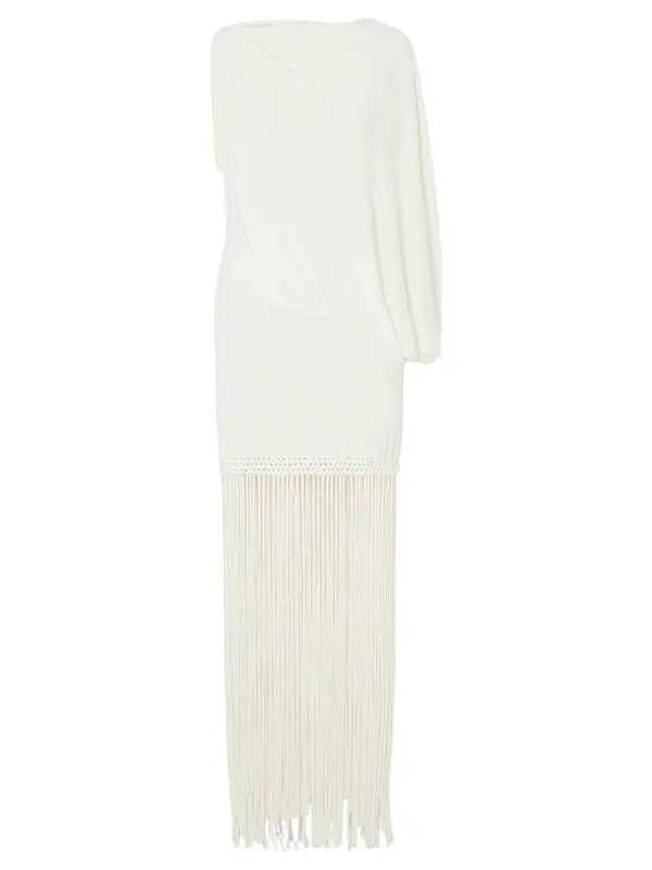 Faithfull The Brand Colmar One-sleeve Draped Dress - White