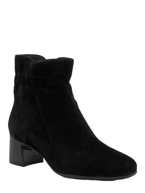 ABEO Avenue Mid Heeled Boots - Black Suede - Regular