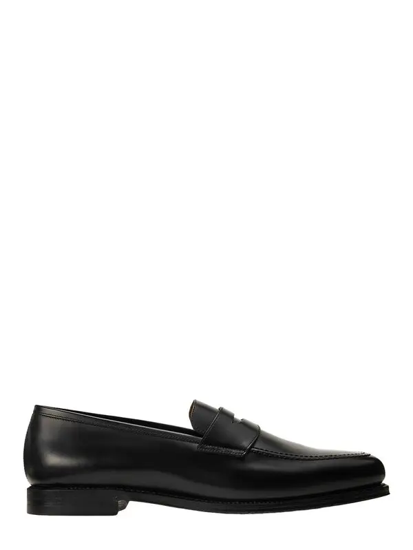 Ralph Lauren Maestra Calfskin Penny Loafer - Black