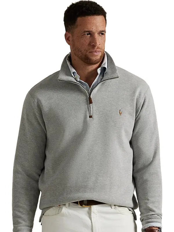 Ralph Lauren Estate-rib Mockneck Pullover - Andover Heather