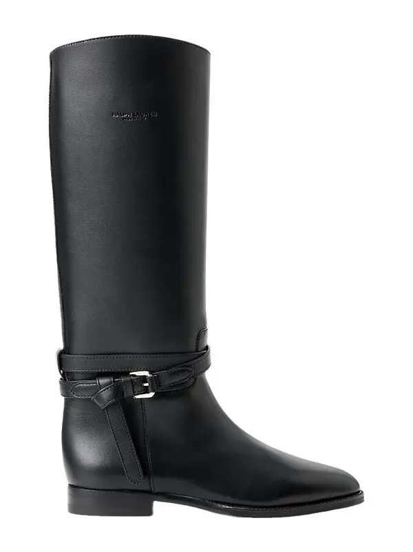Ralph Lauren Donnely Calfskin Boots - Black