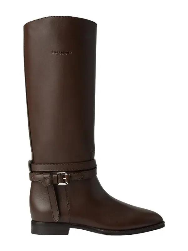 Ralph Lauren Donnely Calfskin Boots - Luggage Brown