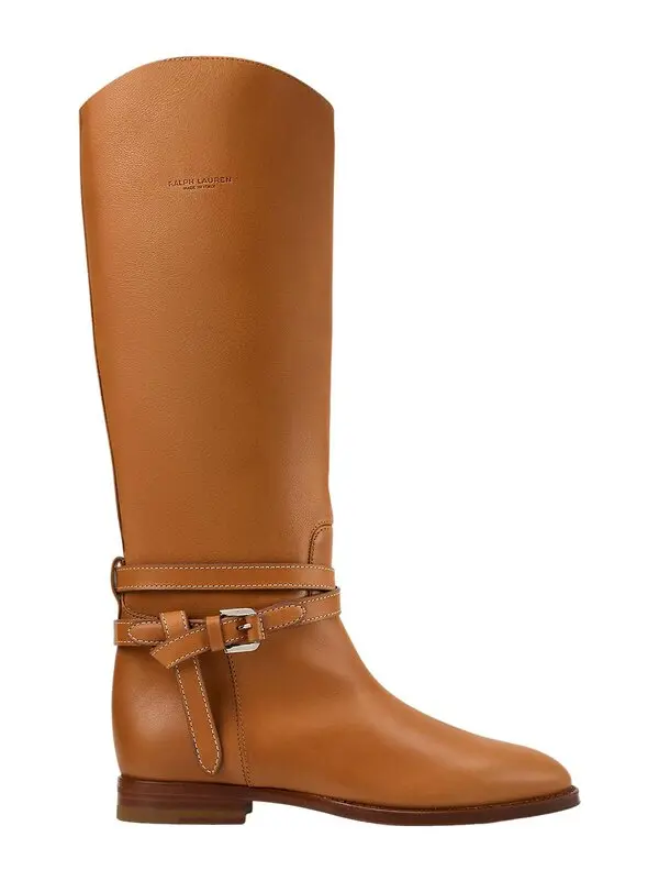 Ralph Lauren Donnely Calfskin Boots - Rl Gold