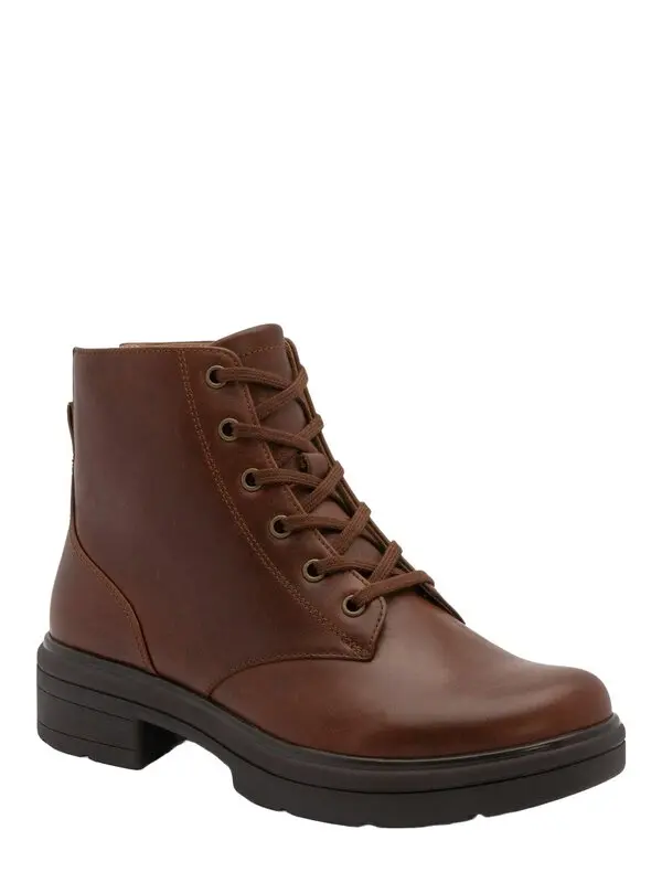 ABEO Vista Lace Up Ankle Boots - Dark Tan - Regular