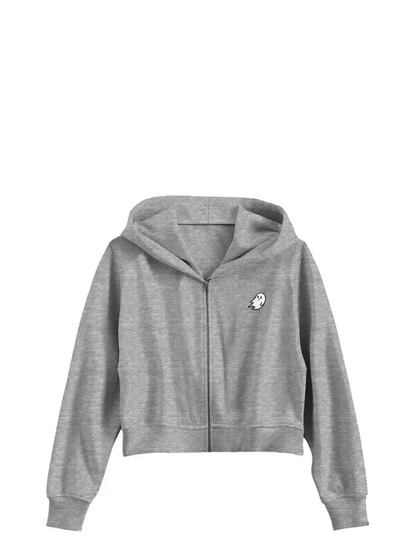 DALIX Ghost Fleece Zip Hoodie - Athletic Heather