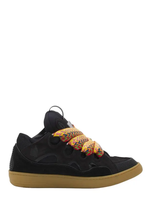 LANVIN Leather Curb Sneakers - Black