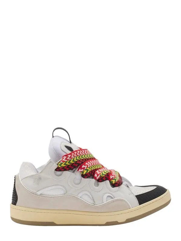 LANVIN Leather Curb Sneakers - White